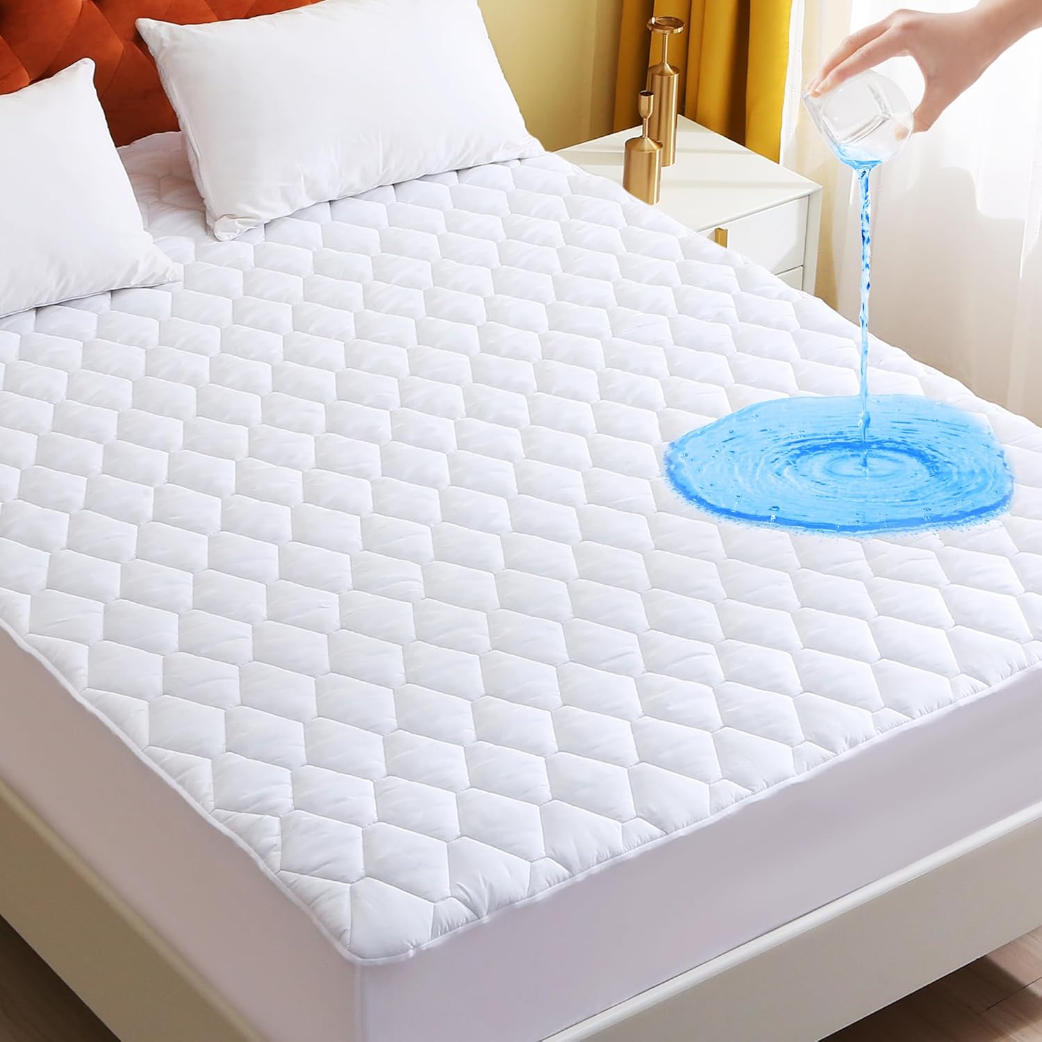 Amazon.com: GOONIK King Mattress Protector, Cooling Waterproof King ...