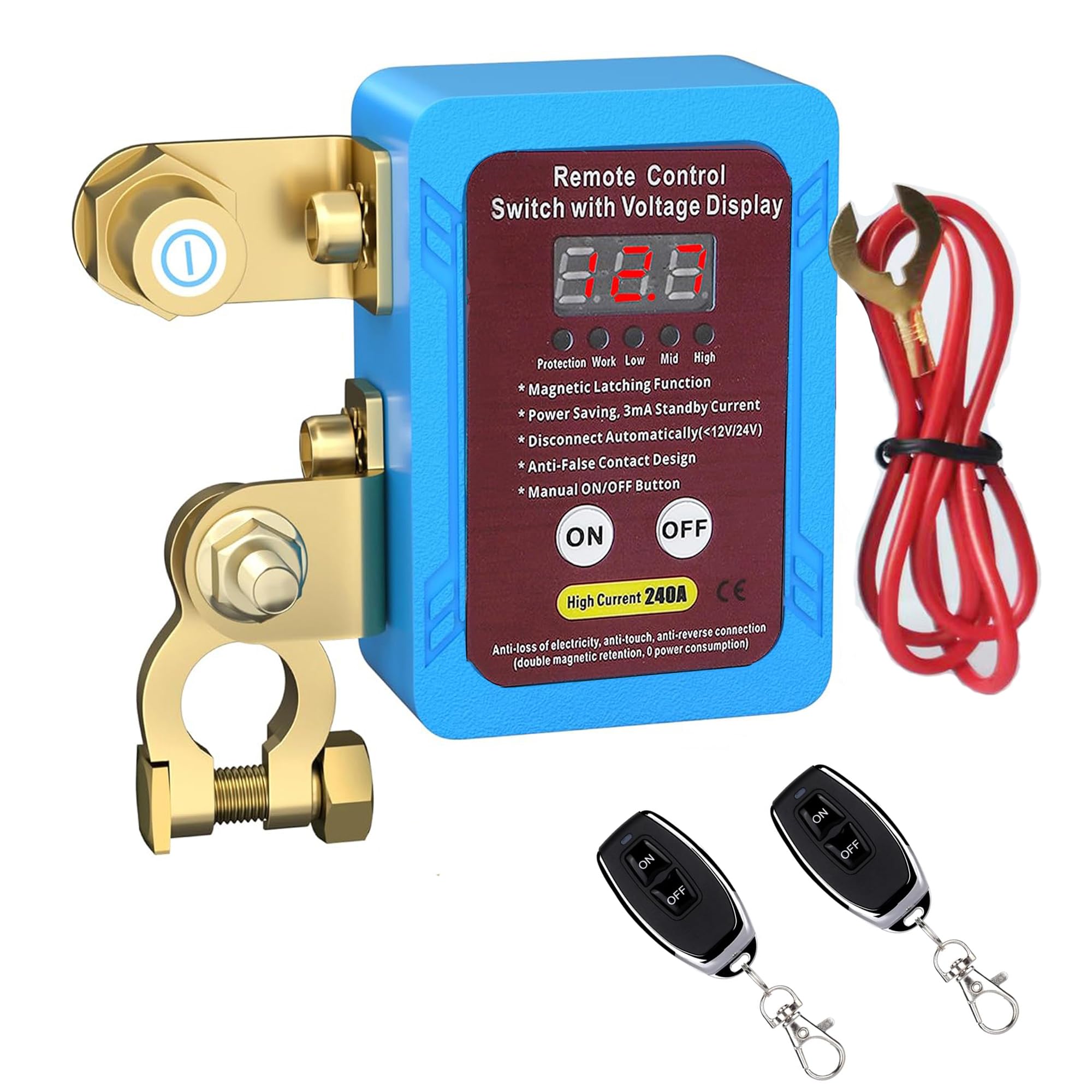 Amazon.com: Kill Switch for Car, 12V 240A Remote Battery Disconnect ...