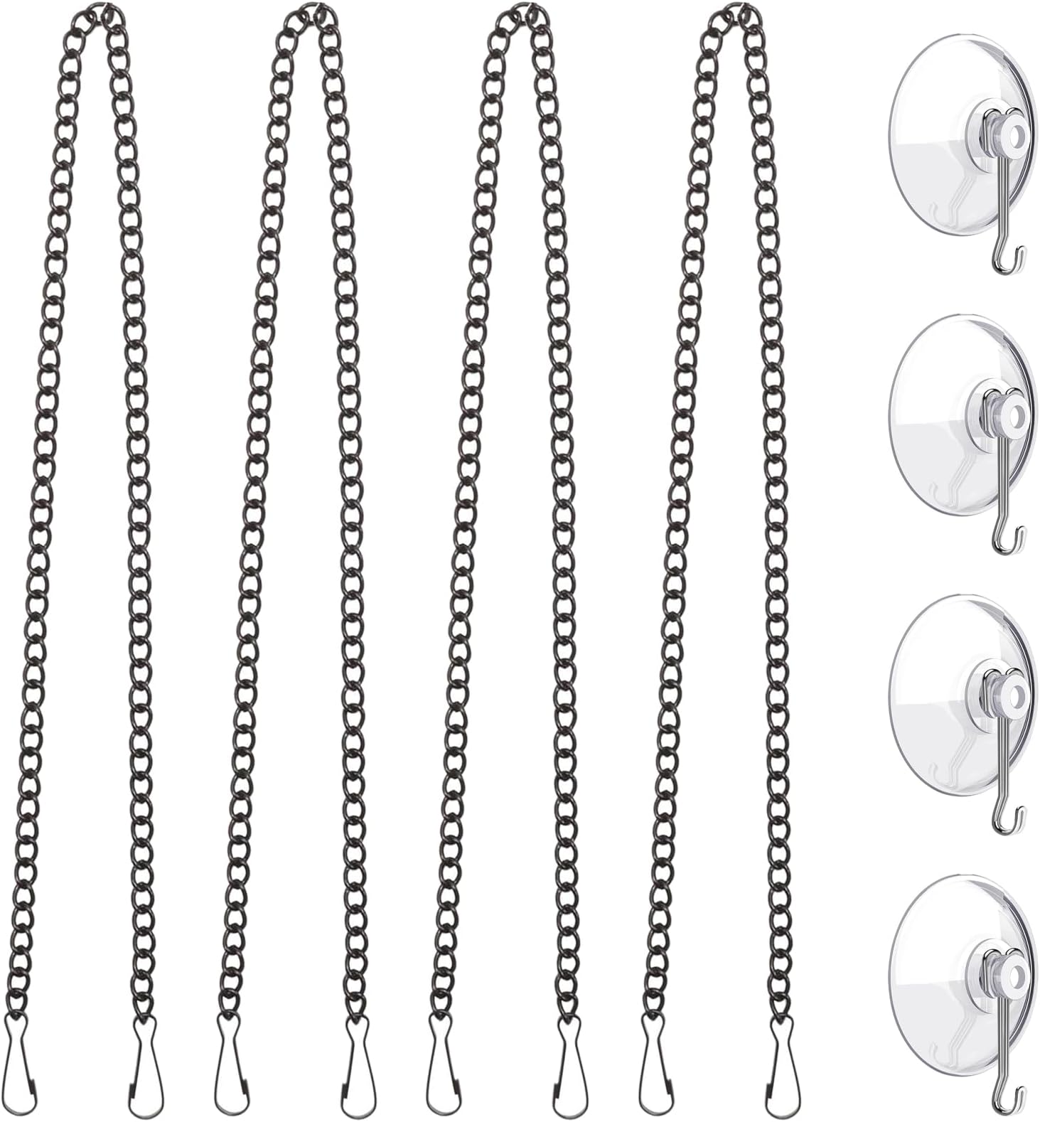 Amazon.com: 4 Pcs 20 Inch Stained Glass Window Hanging Chain with ...