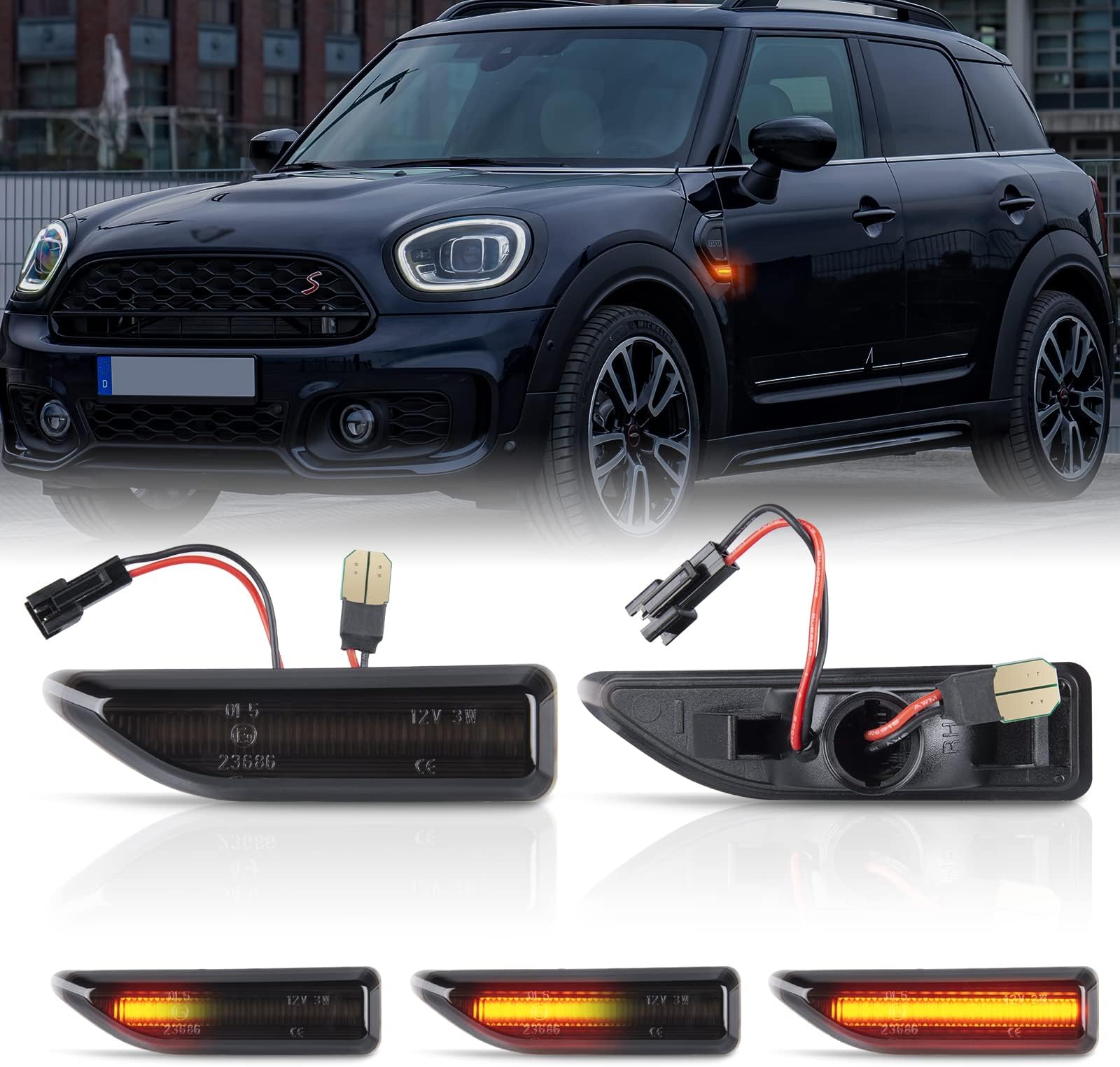 MINI Genuine Turn Signal Indicator Flasher Lamp Light Left N/S White ...
