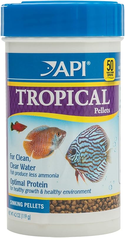 Amazon.com: API TROPICAL PELLETS Sinking Pellets Fish Food 4.2-Ounce ...