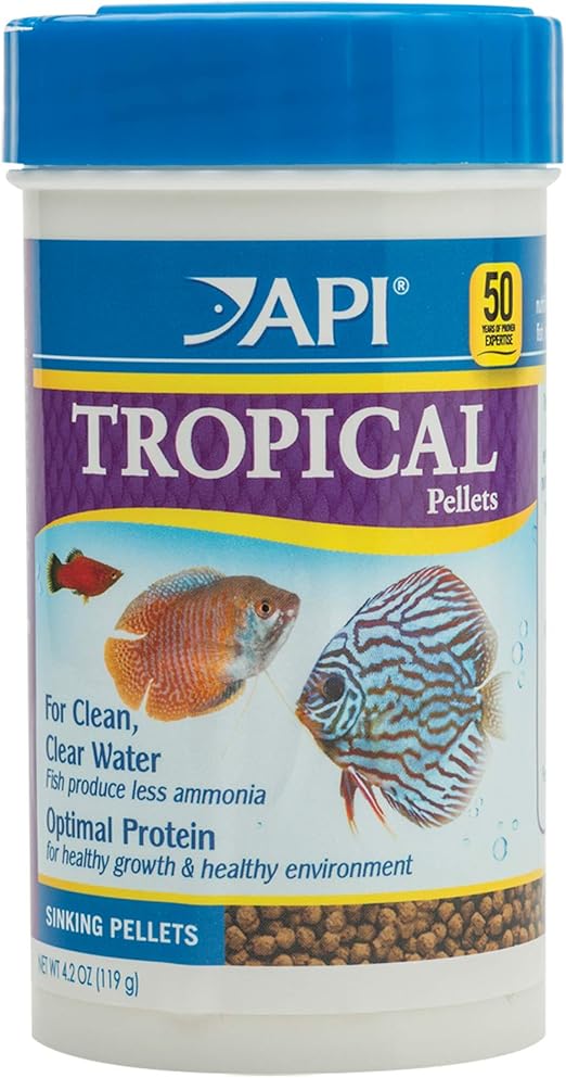 Amazon.com: API TROPICAL PELLETS Sinking Pellets Fish Food 4.2-Ounce ...