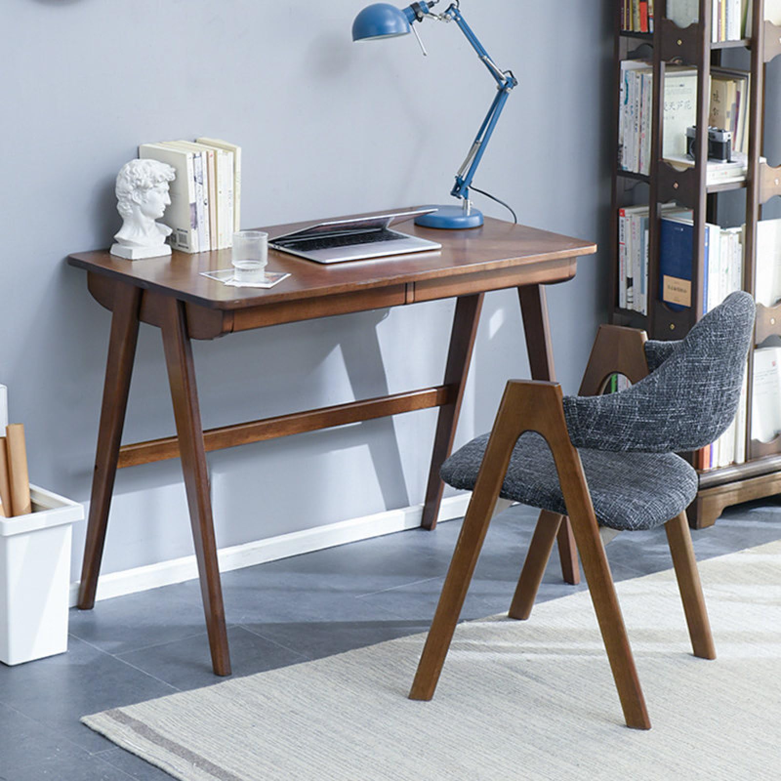 Small Oak Desk Computer Desk KON — Oak Studio Designs