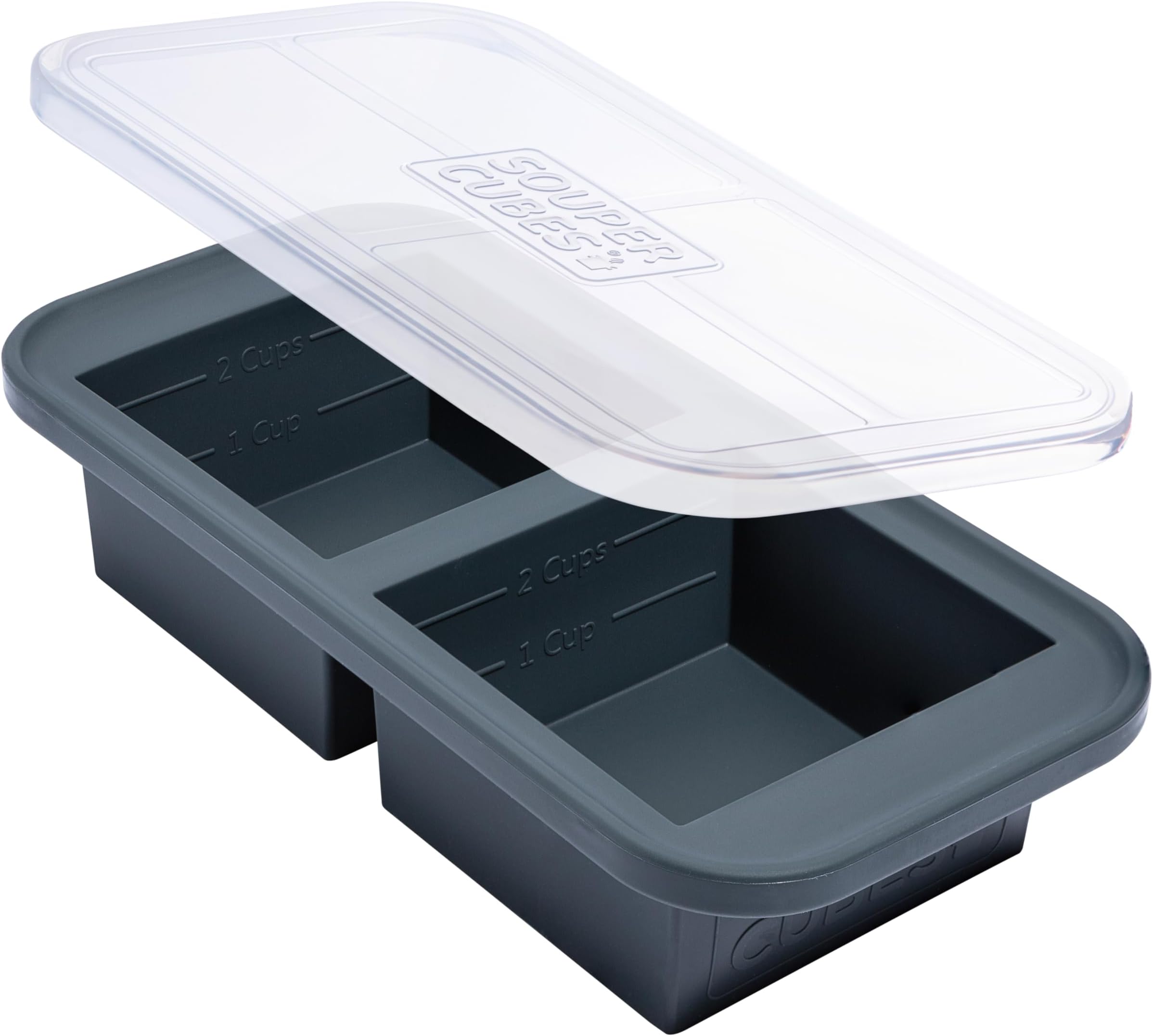 Amazon.com: Souper Cubes 1 Cup Silicone Freezer Molds With Lids - Easy ...