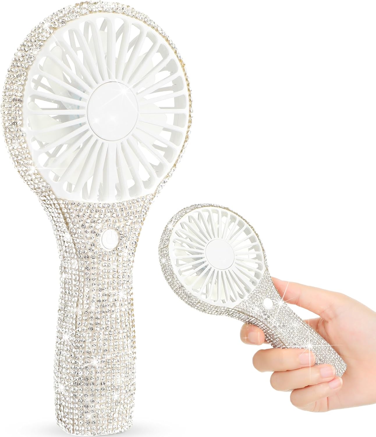 Amazon.com: Mudder Rhinestone Handheld Fan Crystal Bling Mini Personal ...