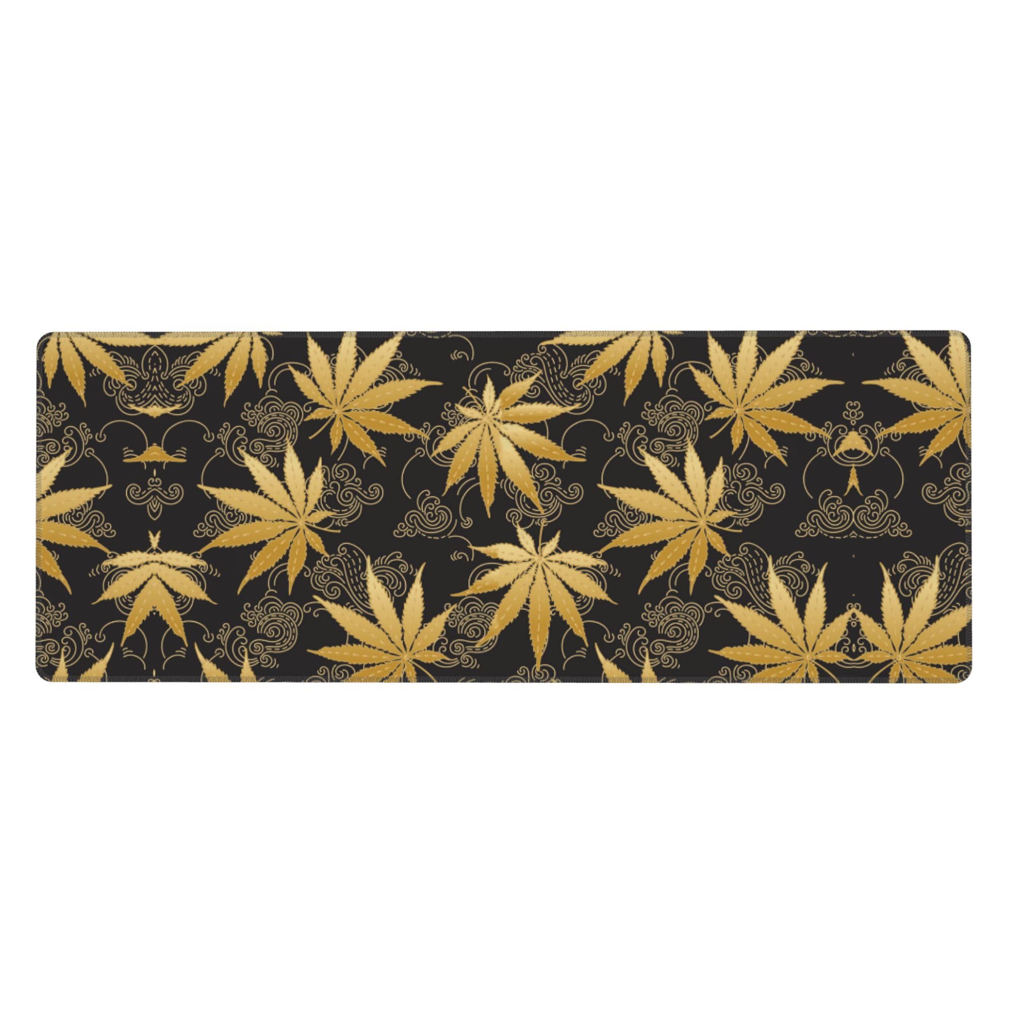 Amazon.com : Waldeal Marijuana Weed Mouse Pad, Extended Large Desk Pad ...