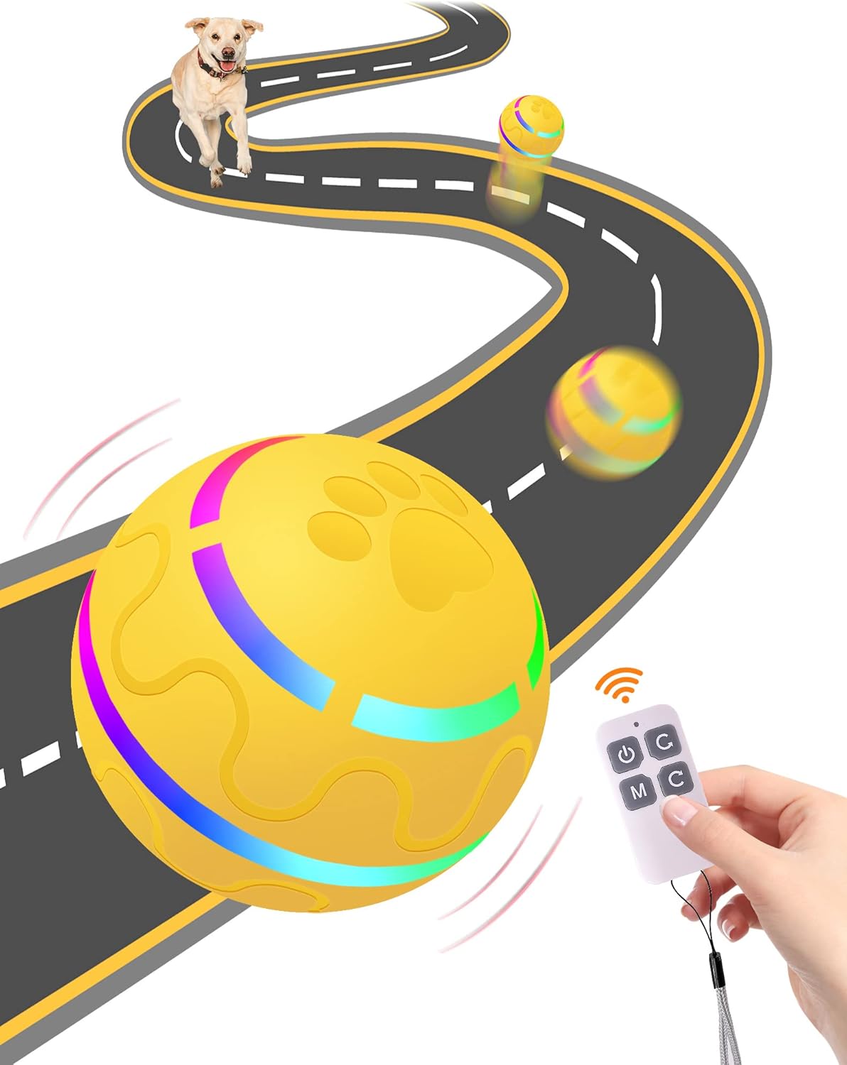 Fadaoos Upgraded Smart Dog Ball, Active Rolling Ball for Dogs, Dog Toys ...