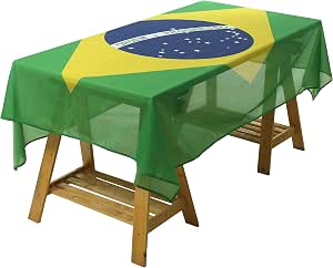 Amazon.com: Brazil Brazilian Flag Tablecloth,Rectangular Tablecloth ...