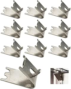 10 Pcs Freezer Shelf Clip Stainless Steel Shelf Clips for Refrigerator ...