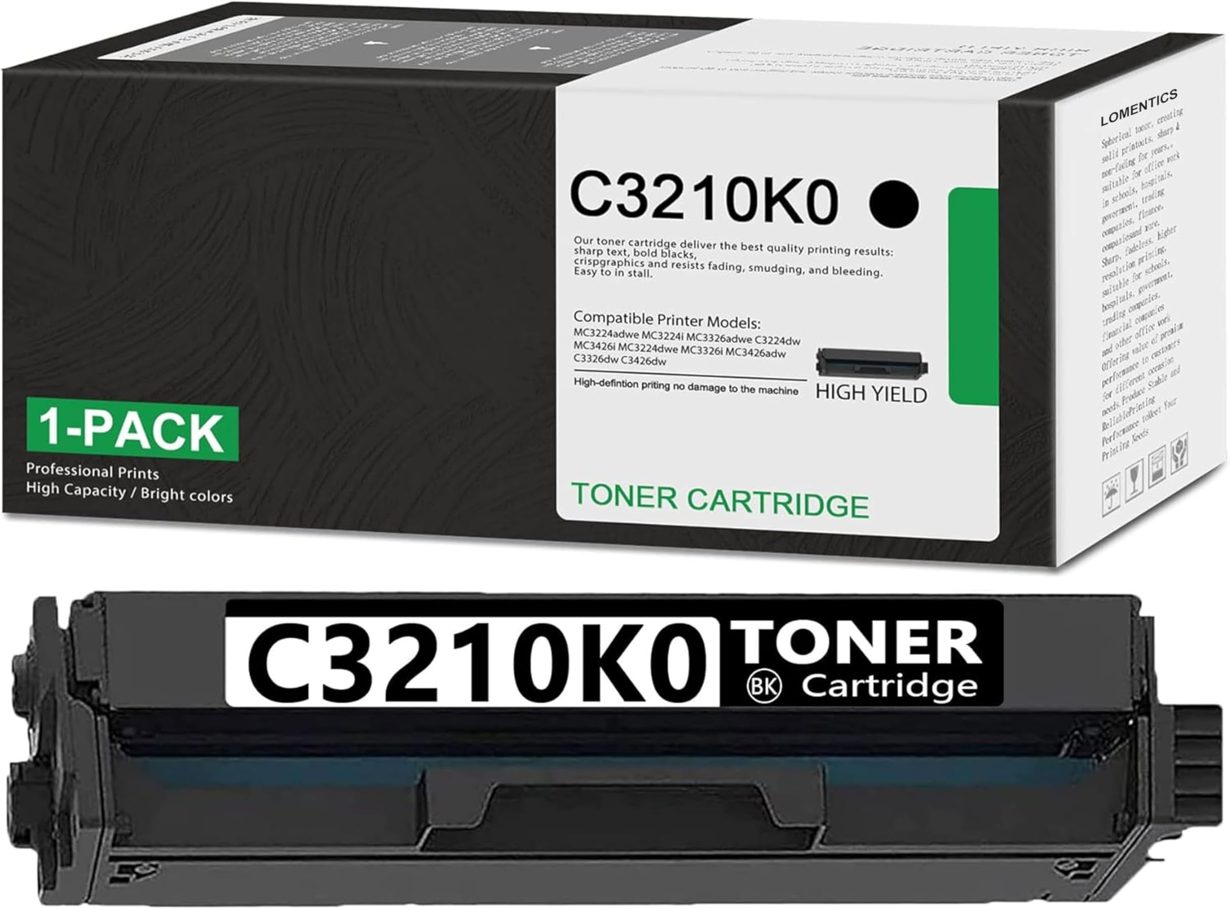 Amazon.com : Lexmark C320010 Black Toner Cartridge 2-Pack for C3224 ...