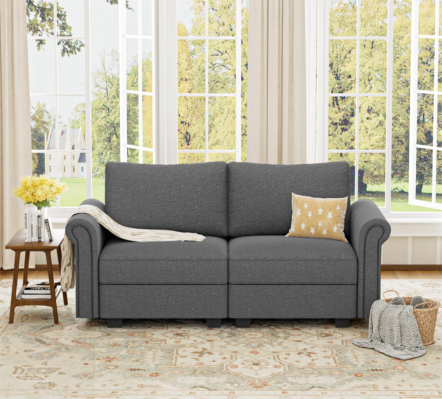 Amazon.com: UniPon Modular Sectional Loveseat Sofa Couch with Storage ...