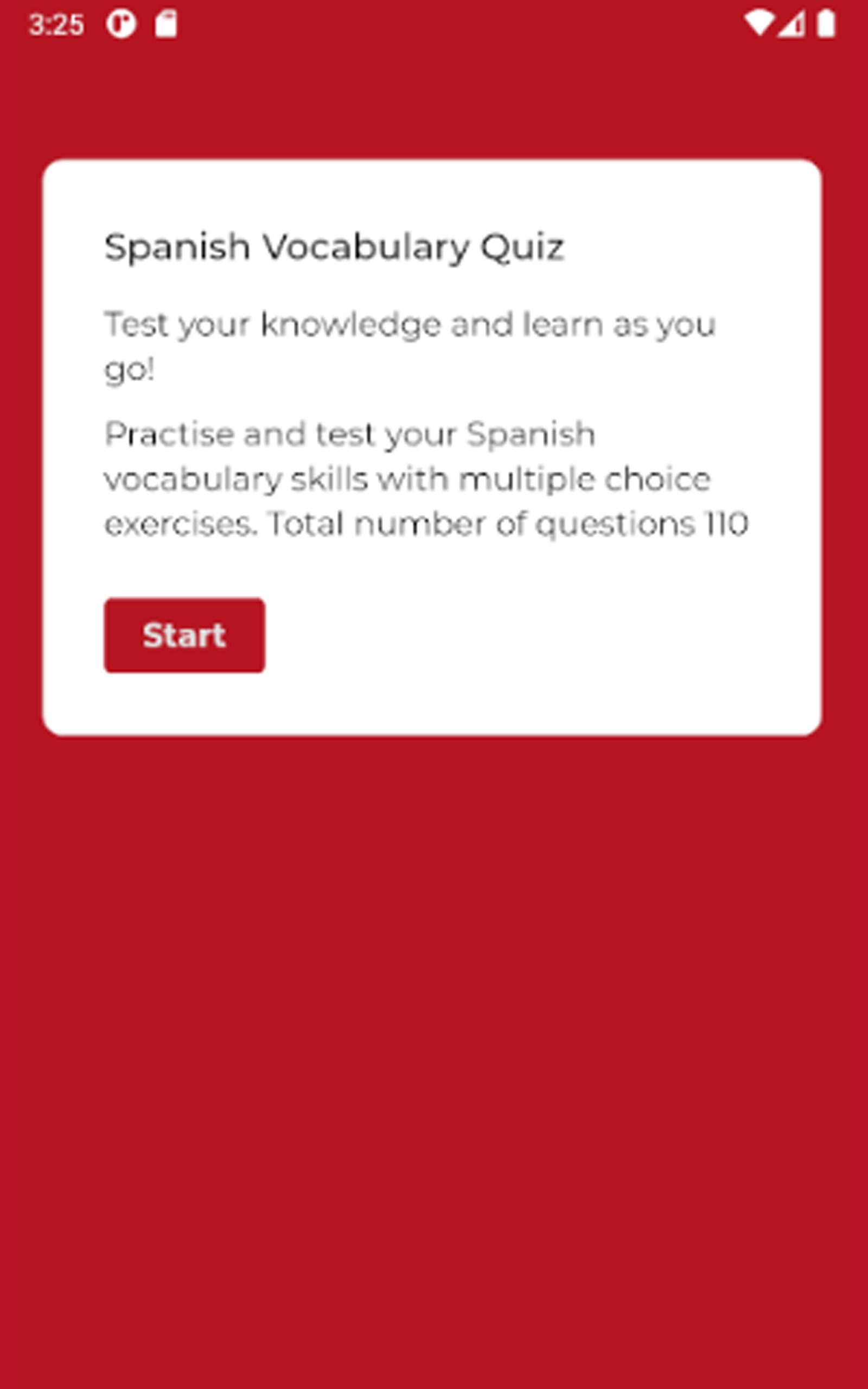 Spanish Vocabulary Quiz - Aplicativo na Amazon Appstore
