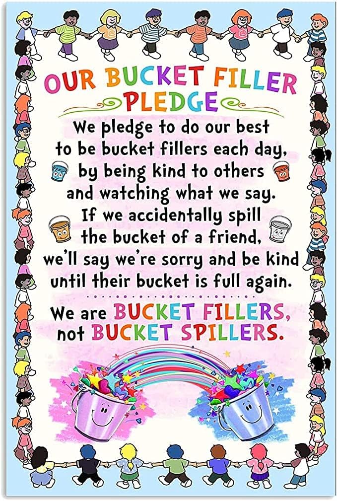 Amazon.com: Starotore Canvas Painting Wall Decoration Our Bucket Filler ...