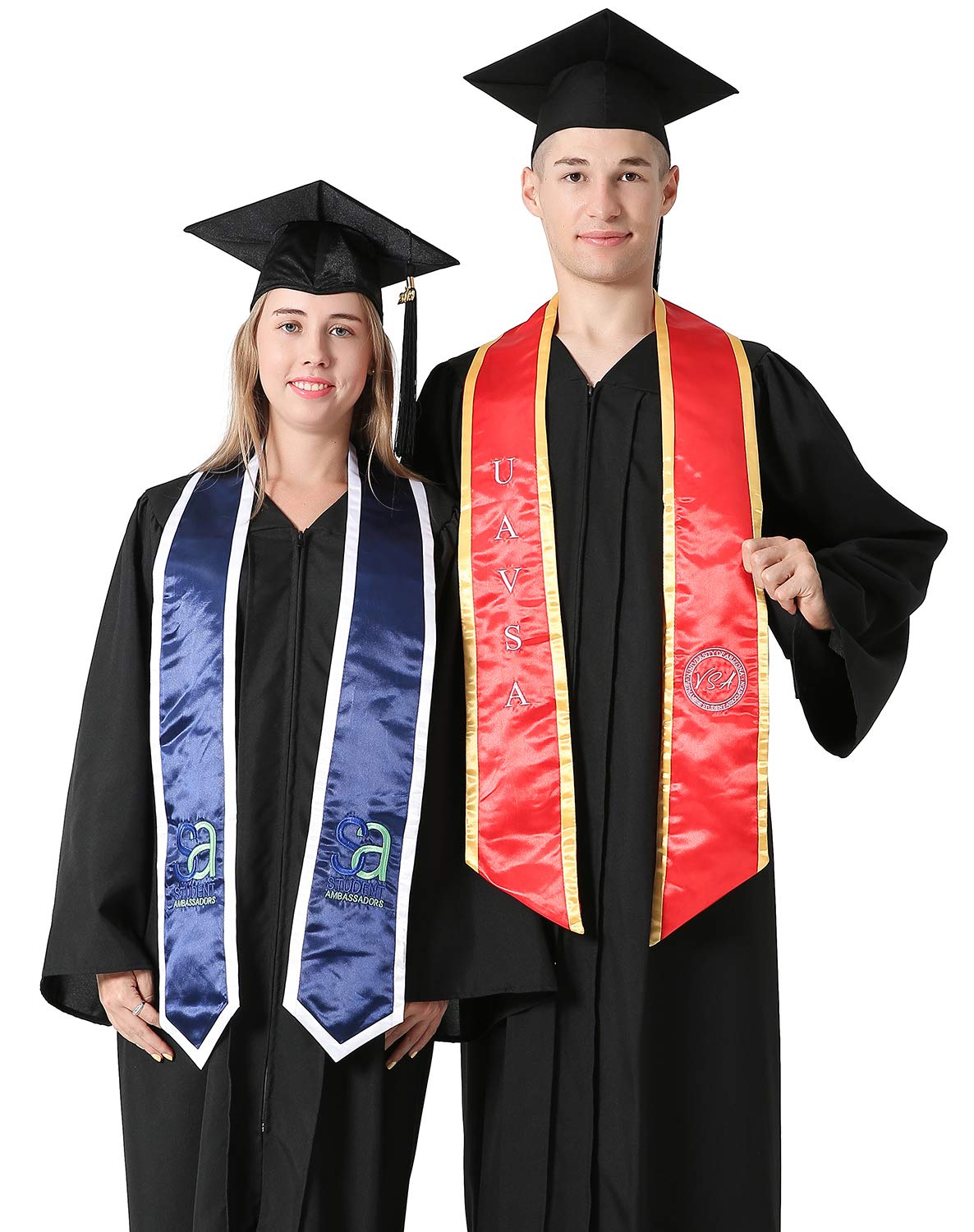 Snapklik.com : GraduationMall Graduation Honor Stole Angled End Navy