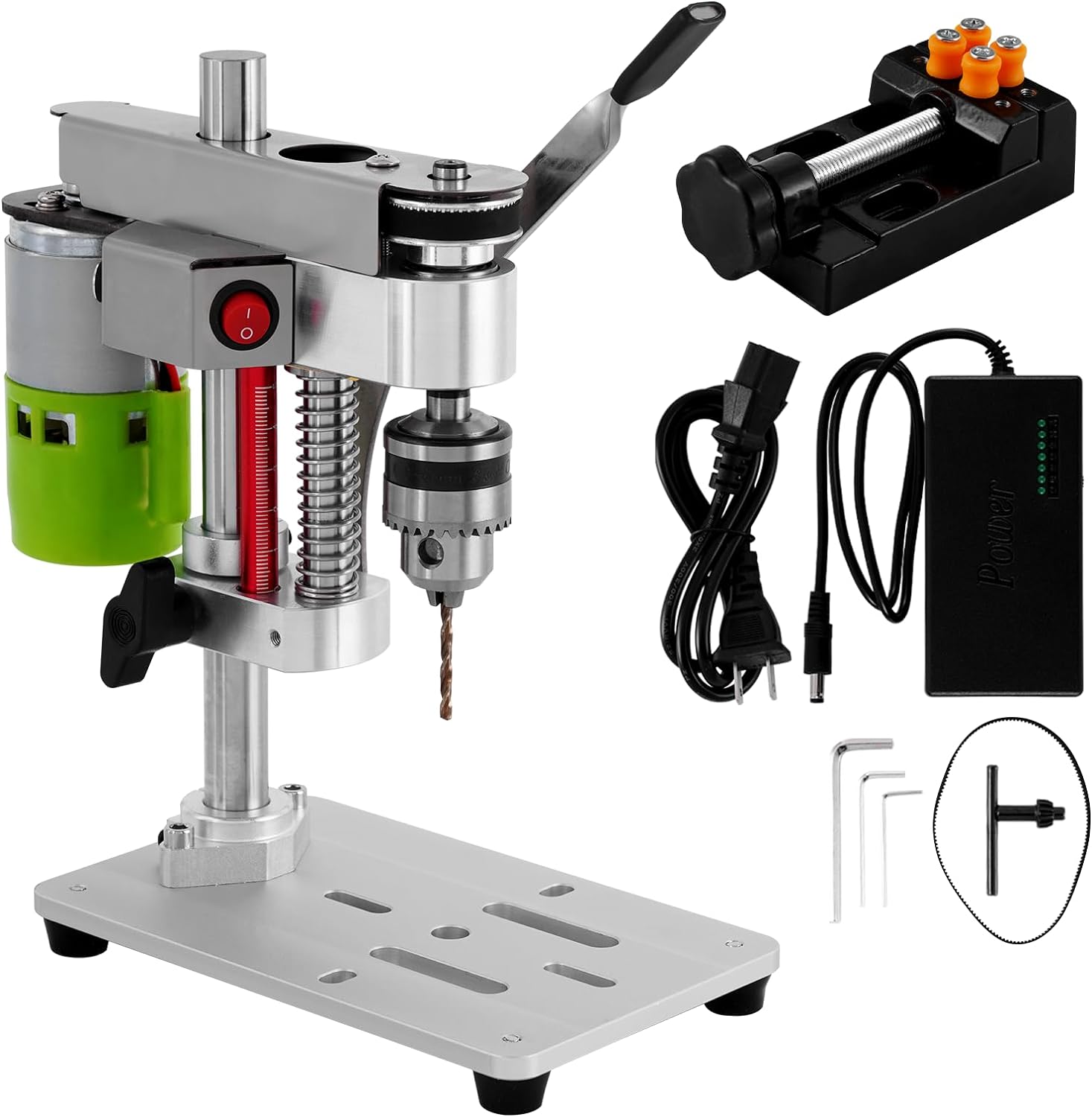 MXBAOHENG Mini Benchtop Drill Press with Work Light | Rear-Mounted 795 ...