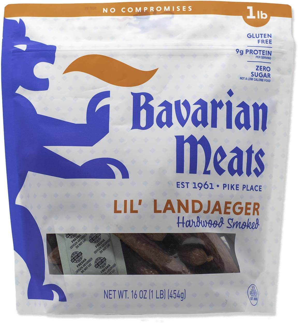 Amazon.com: Bavarian Meats Lil' Landjaeger Hardwood Smoked Zero Sugar ...