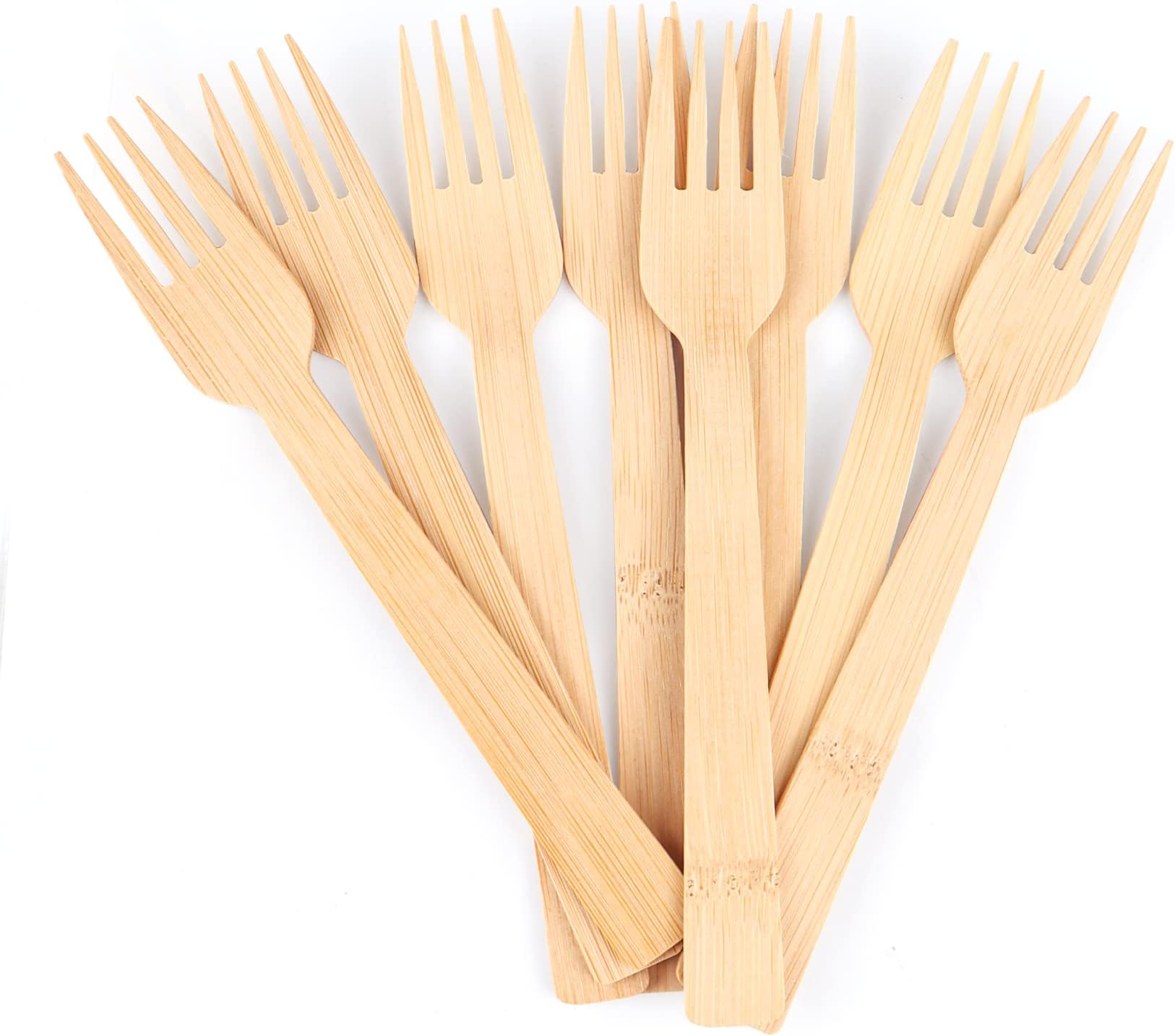 Amazon.com: GreenWorks 50 Count Bamboo Forks, 6.7 Inch large Size ...