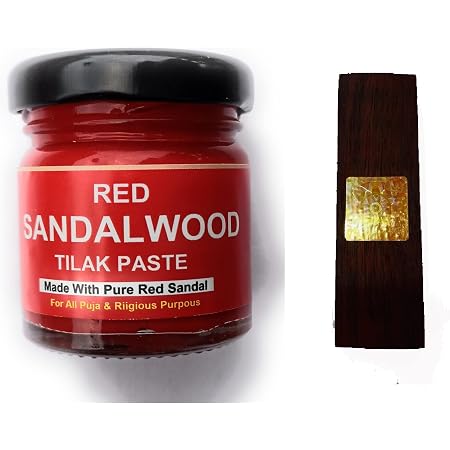 Red Sandalwood Paste Tilak with Real & Rare Lal Chandan Stick : Amazon ...