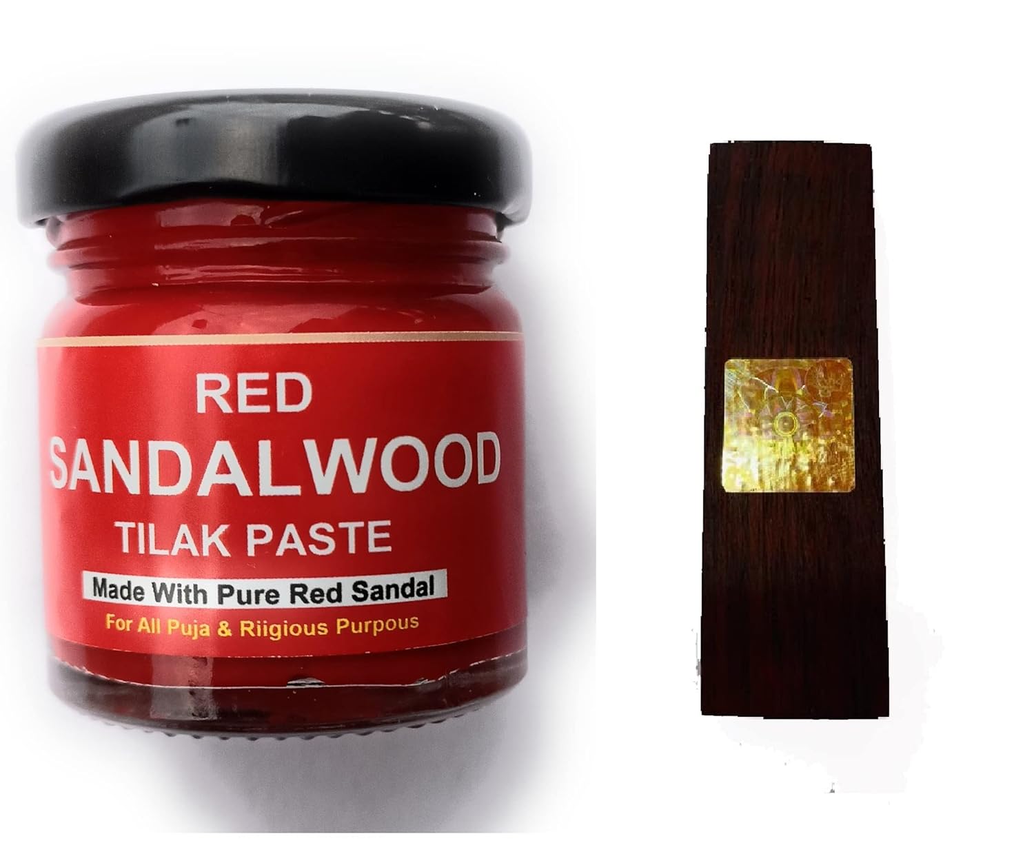 Red Sandalwood Paste Tilak with Real & Rare Lal Chandan Stick : Amazon ...