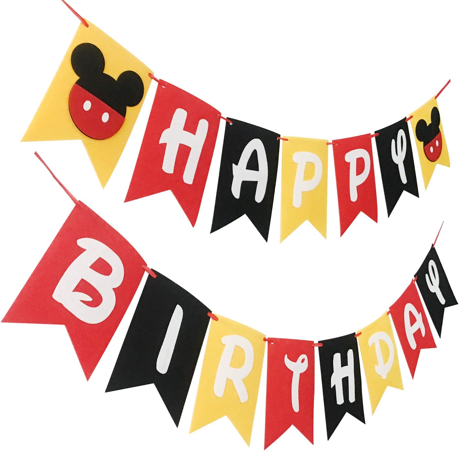 Amazon.com: Hongkai Happy Birthday Banner Flags Photo Happy Birthday ...