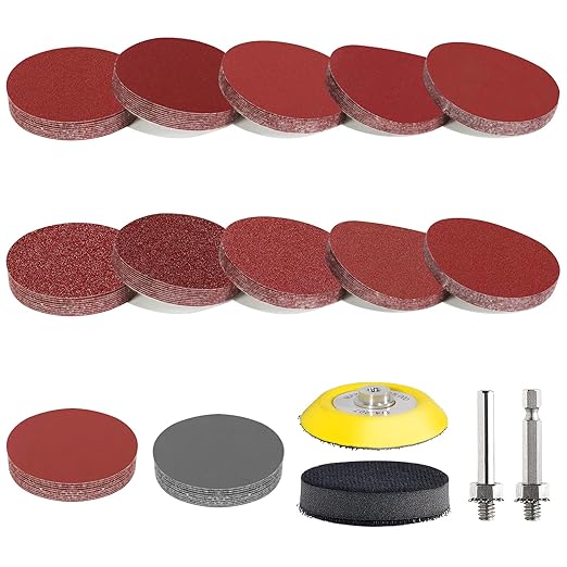 Disque Poncage 75mm Papier Abrasif Grain 80/100/120/180/240/320/400/600 ...