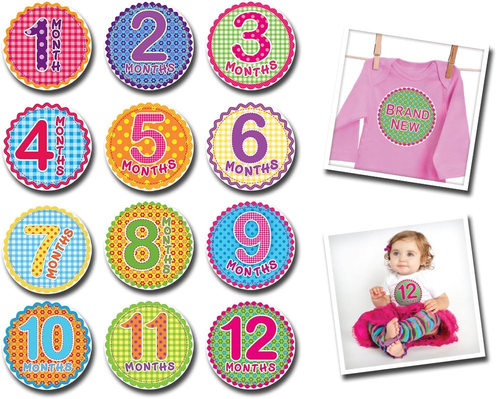 Sticky Bellies Monthly Milestone Stickers, Set of 12 : Amazon.ca: Baby