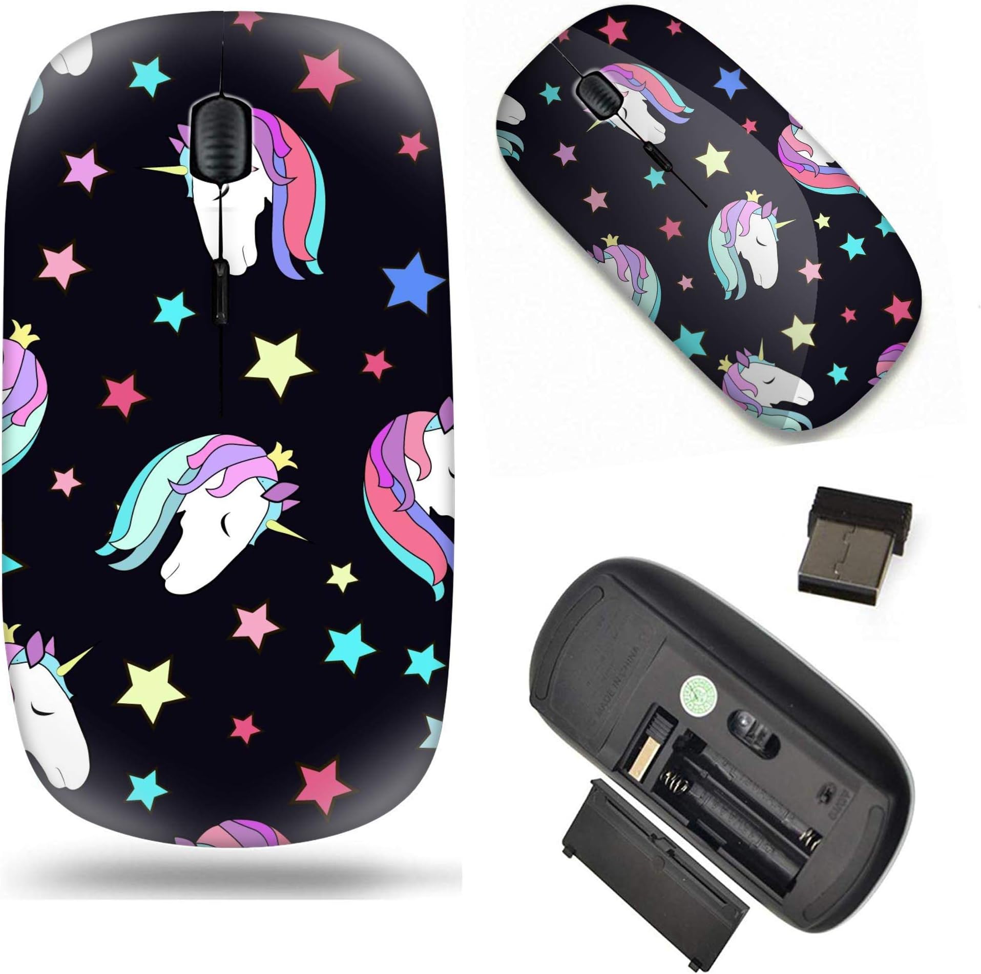 Amazon.com: Unique Pattern Optical Mice Mobile Wireless Mouse 2.4G ...