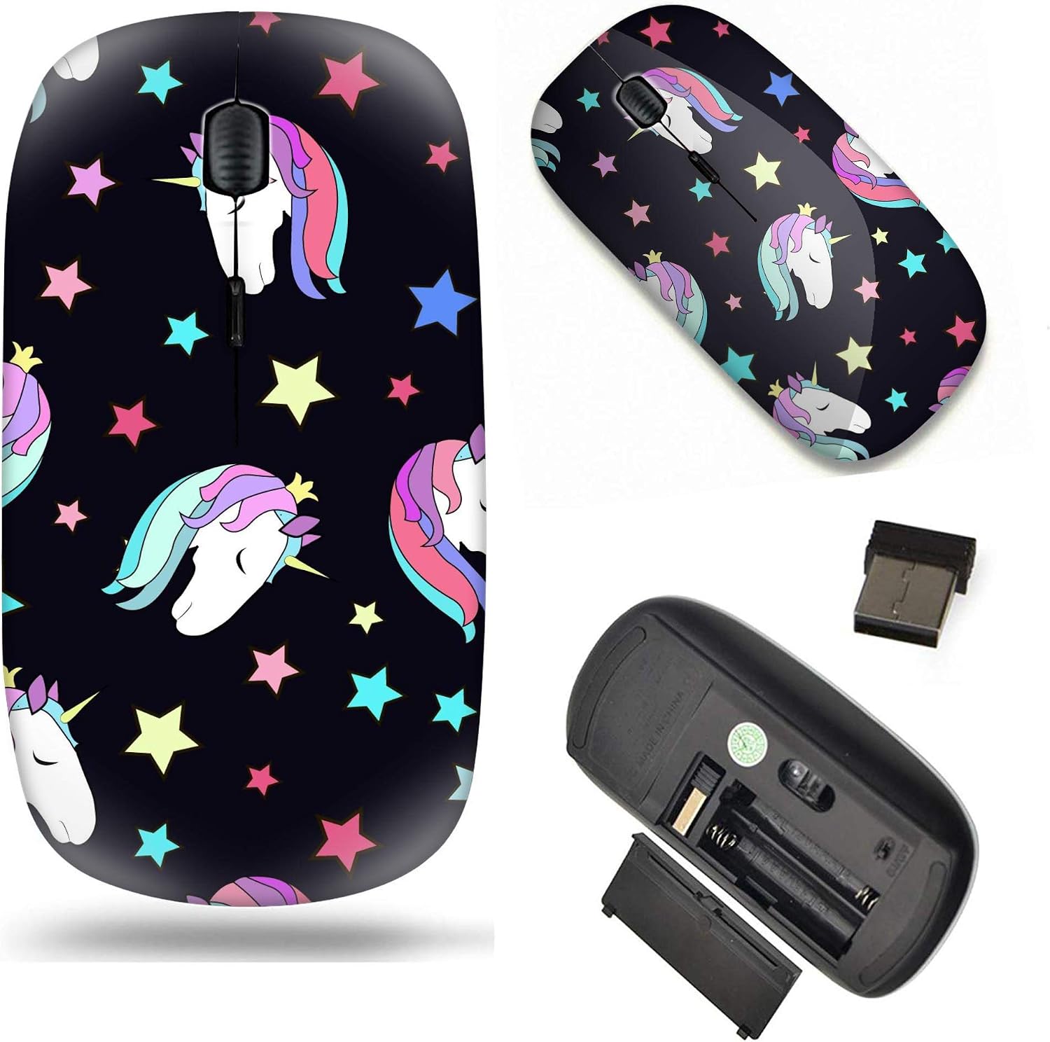 Amazon.com: Unique Pattern Optical Mice Mobile Wireless Mouse 2.4G ...