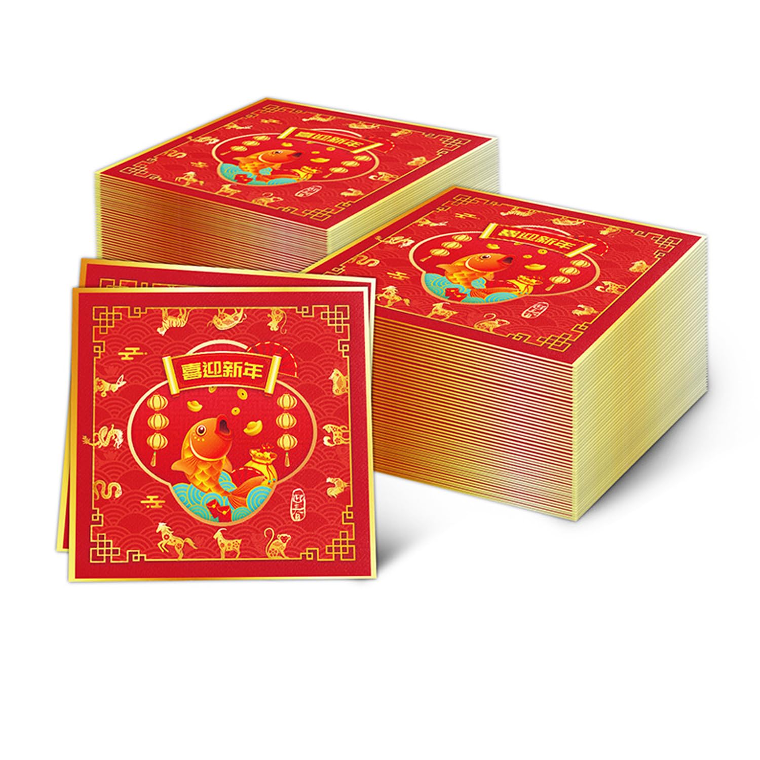 Amazon.com: LOONELO 2025 Chinese New Year Napkins, 100pcs Spring ...