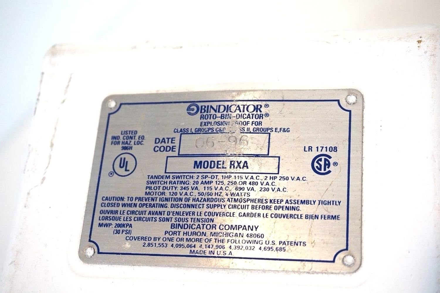 BINDICATOR Model RXA Indicator: Amazon.com: Industrial & Scientific