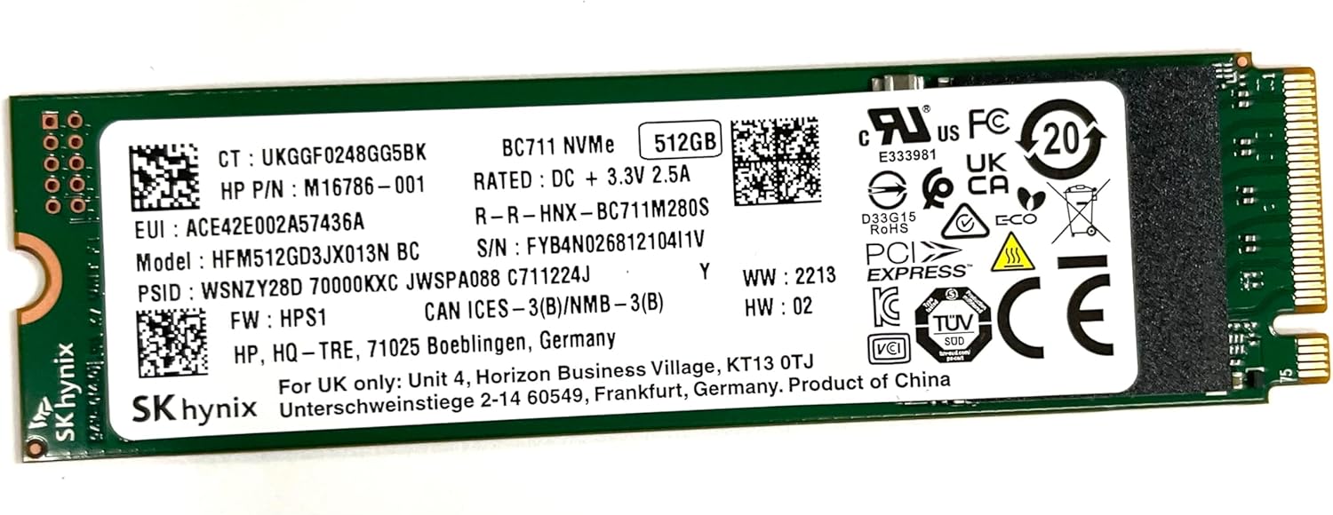 Amazon.com: compxp Genuine SSD replacment 512GB, NVMe for SK hynix ...