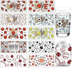 Amazon.com: arricraft 10 Sheets UV DTF Cup Wrap Transfer Stickers for ...