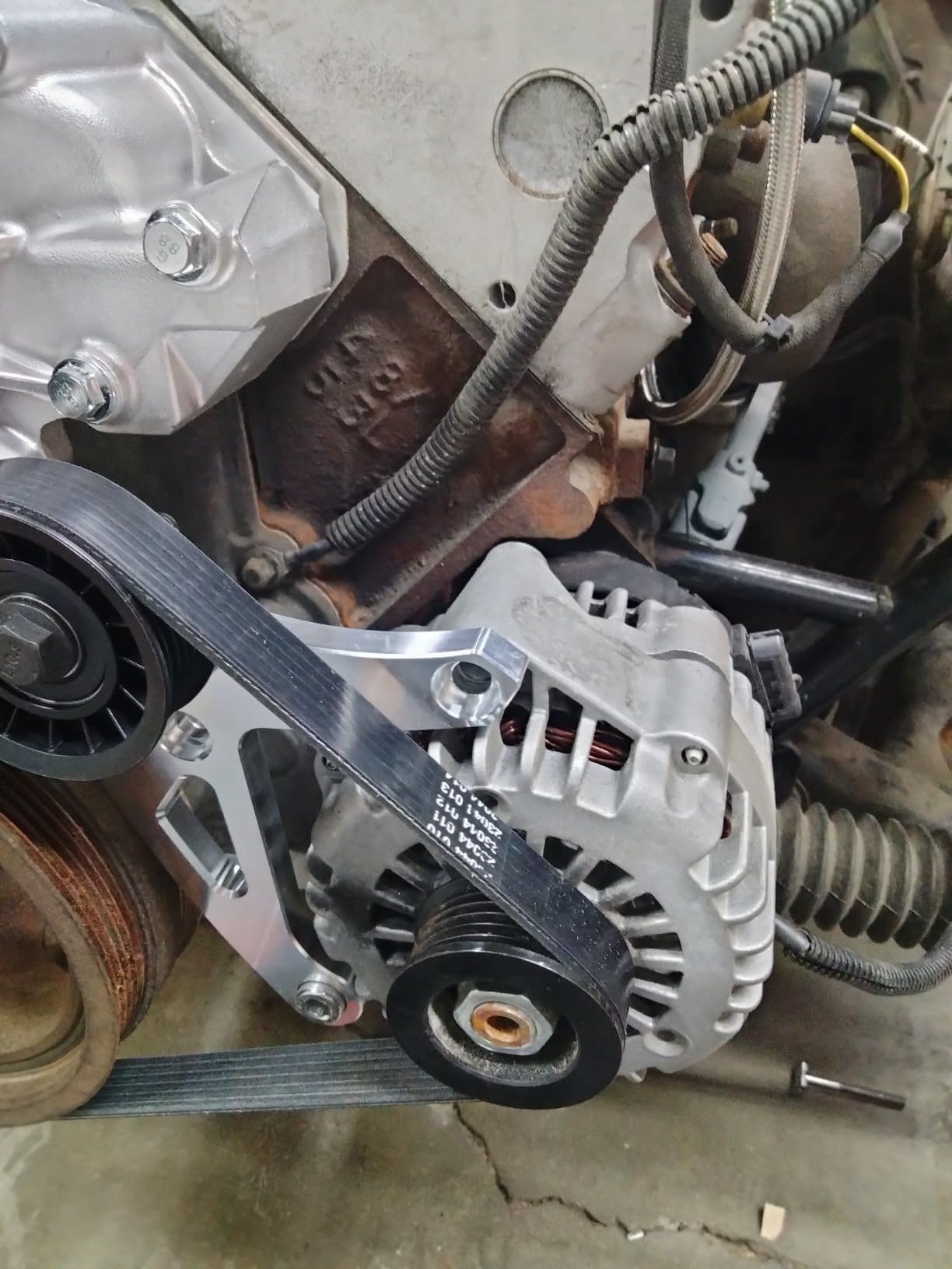 Amazon.com: LS Truck Spacing Low Mount Alternator Bracket LSX LS1 LS6 ...