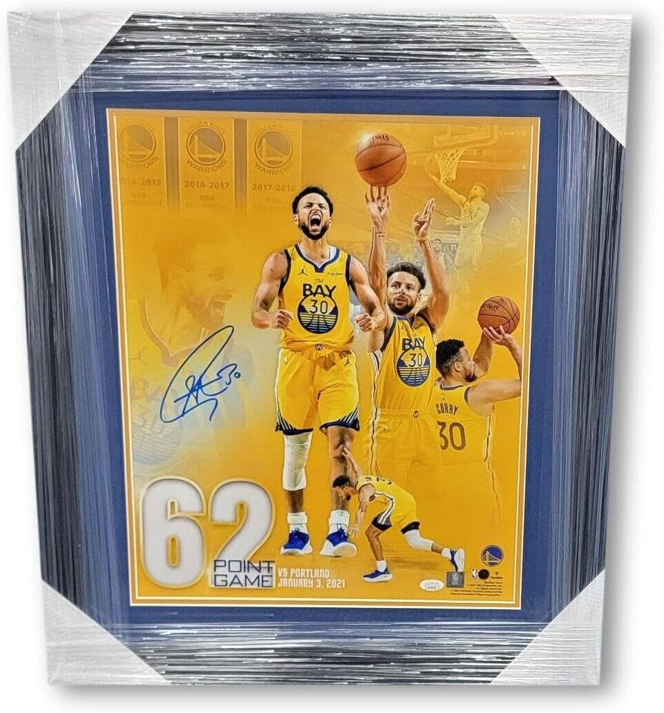 Stephen Curry Signed Autographed 16X20 Photo en States Warriors Framed ...