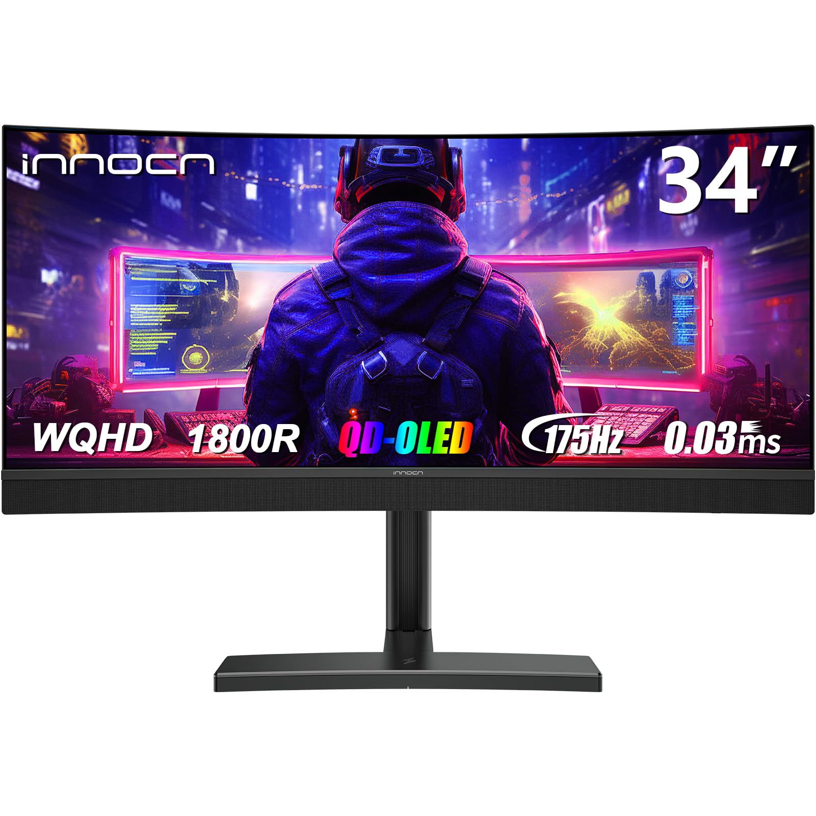 Snapklik.com : INNOCN 34Q1R 34 OLED Curved Ultrawide Monitor WQHD 3440 ...