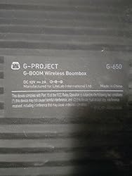 Amazon.com: G-Project G-Boom Wireless Bluetooth Boombox Speaker Rugged ...