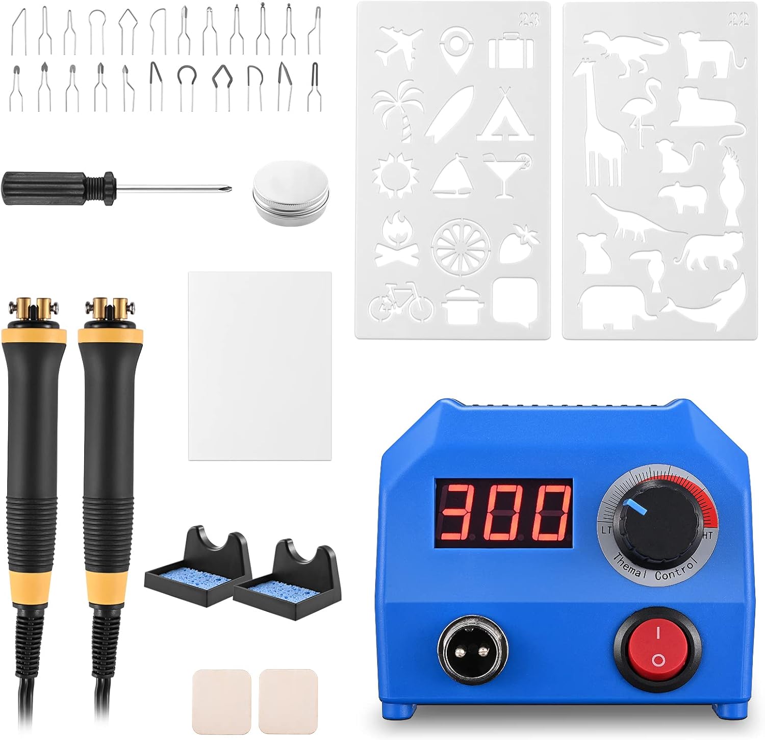 SEAAN Pyrography Machine, Upgraded 60W LCD Wood Burner Set (0-700 ...