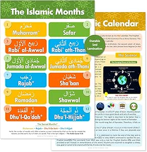 Calendario islámico – Meses – Póster – para niños – Aula – Dos ...