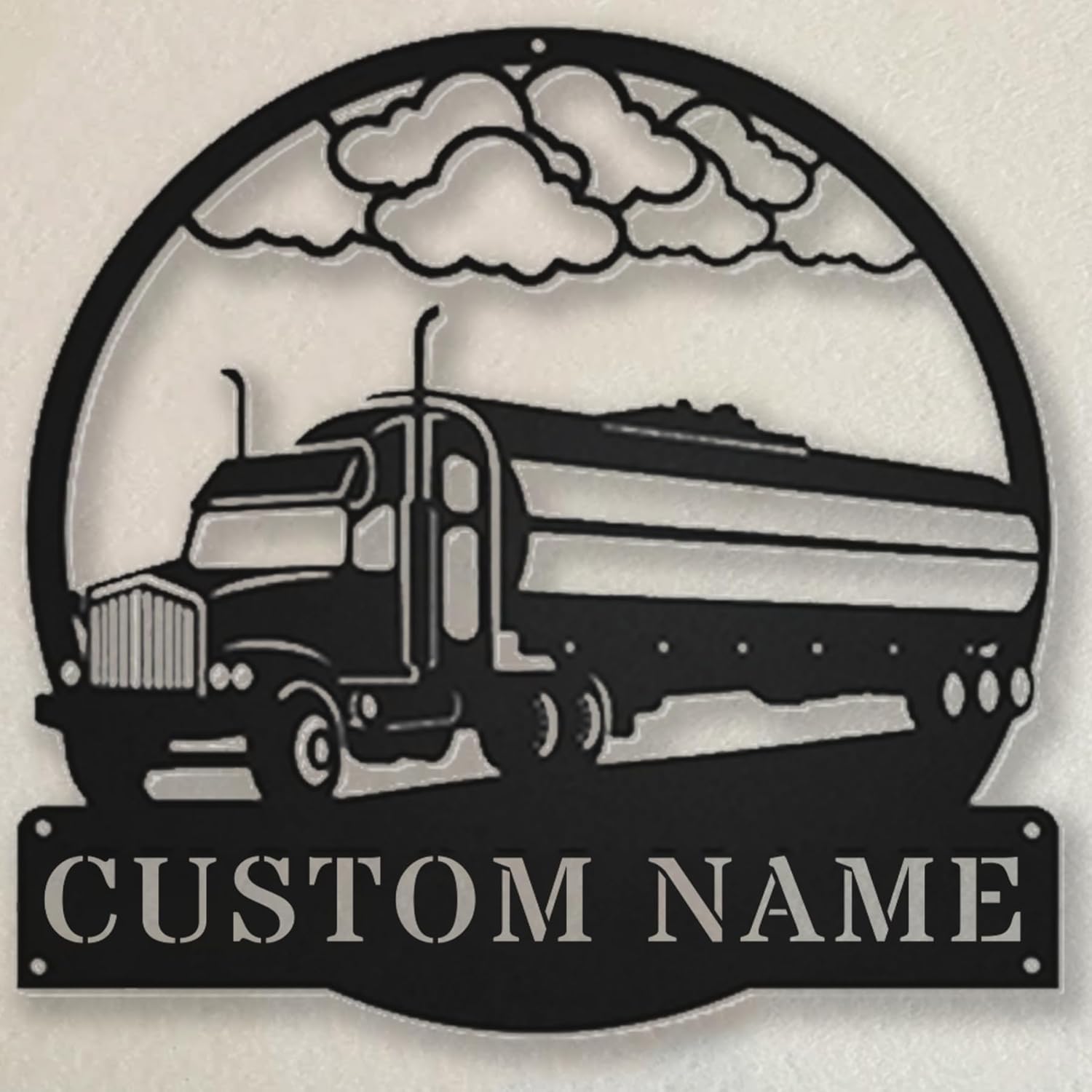 Amazon.com : Truck Metal Sign - Personalized Tanker Truck Metal Sign ...
