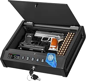 Amazon.com: LOYMR Gun Locks, Biometric Gun lock box for Pistols, Three ...