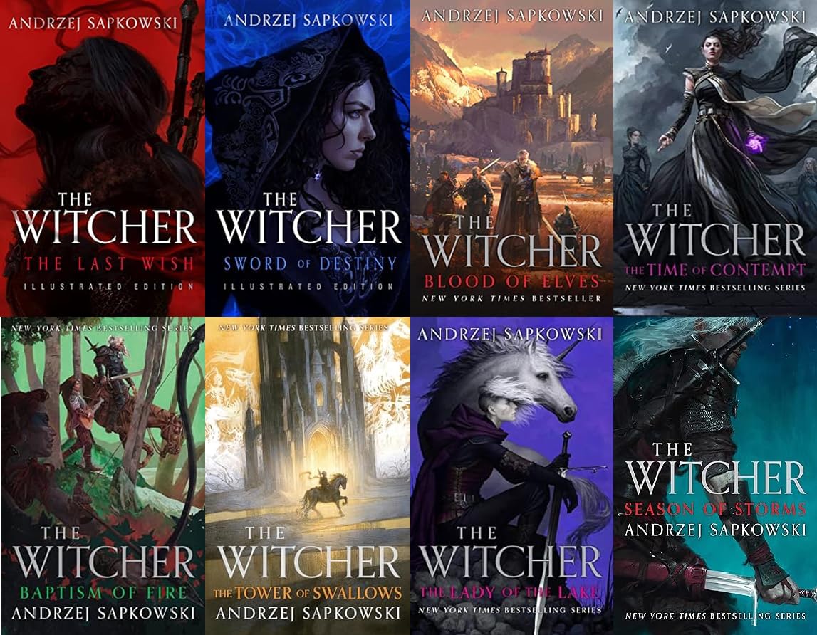 Witcher Eight Book Illustrated Collection Set: Andrzej Sapkowski ...