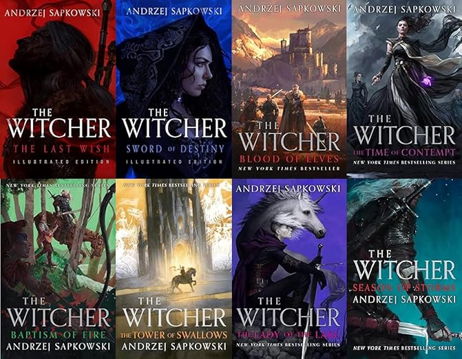 Witcher Eight Book Illustrated Collection Set: Andrzej Sapkowski ...