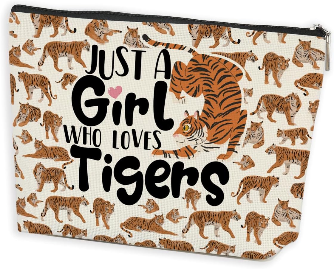 Amazon.com : Azteoiz Tiger Makeup Bag, Tiger Gifts, Tiger Decor, Animal Lover Gifts, Tiger Lover ...