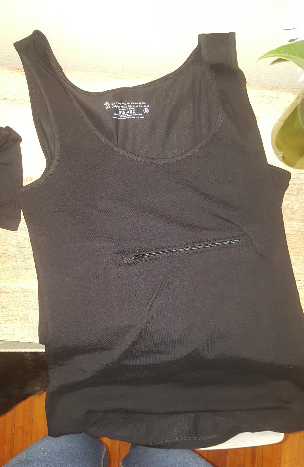 Amazon.com: Clever Travel Companion Womens Tank Top with Hidden Zipper ...