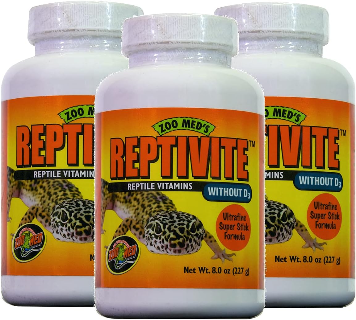 Amazon.com : Zoo Med Reptivite Reptile Vitamins Without D3 8 oz - Pack ...