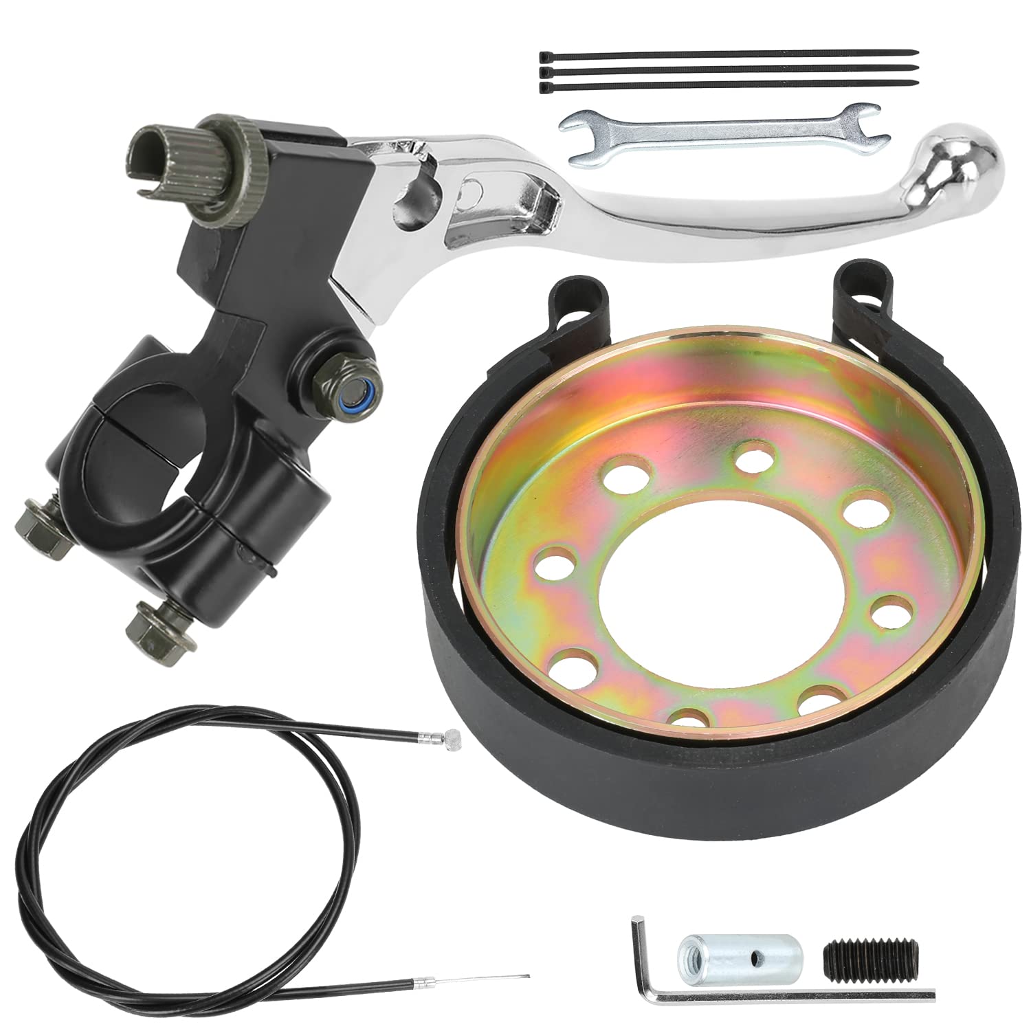 Amazon.com: GREHUA Rear 4" Drum Brake Band Pin Brake Handle Lever Brake ...