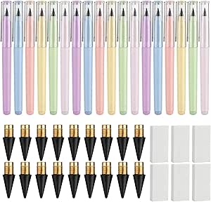 Amazon.com : SATINIOR 18 Pcs Inkless Pencil Infinite Pencil Reusable ...