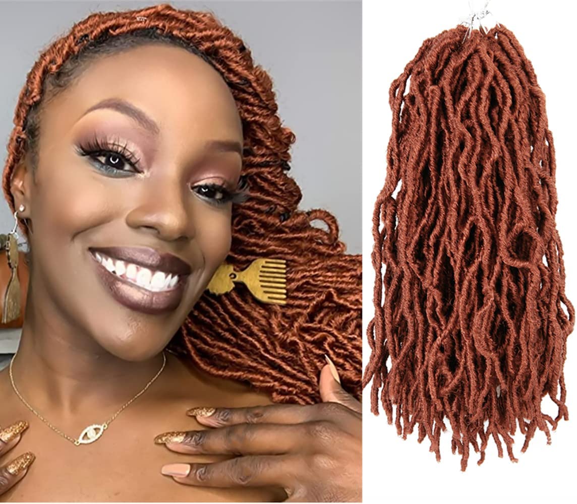Amazon.com : WUDAS 12 Inch New Soft Locs Hair 6 Packs Short Ginger Red ...