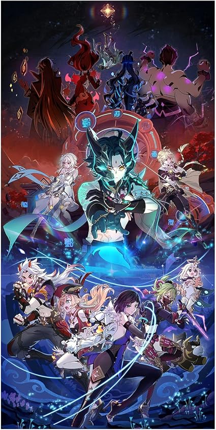 Anime Genshin Impact Poster Xiao Canvas Painting Wall Art Prints for ...
