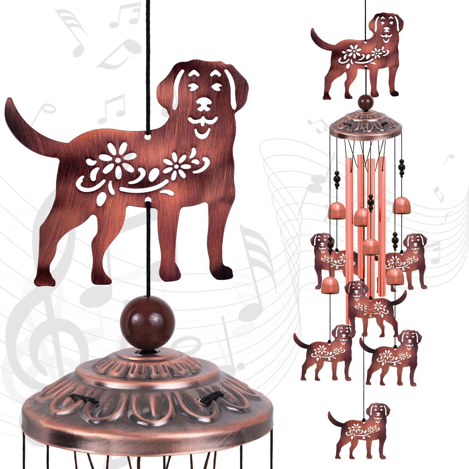 Amazon.com : Outdoor Wind chimes Decor, Dogs Wind Chimes for Home ...
